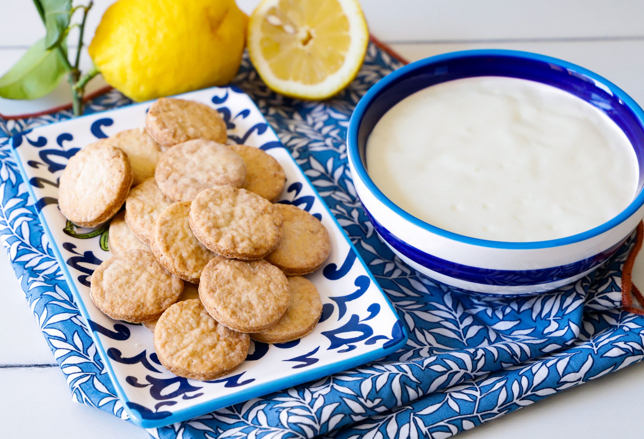 Frollini con crema vegana al limone