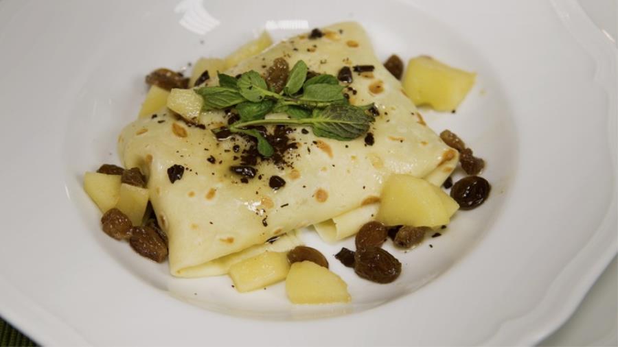 Crêpe con mele stark e calvados